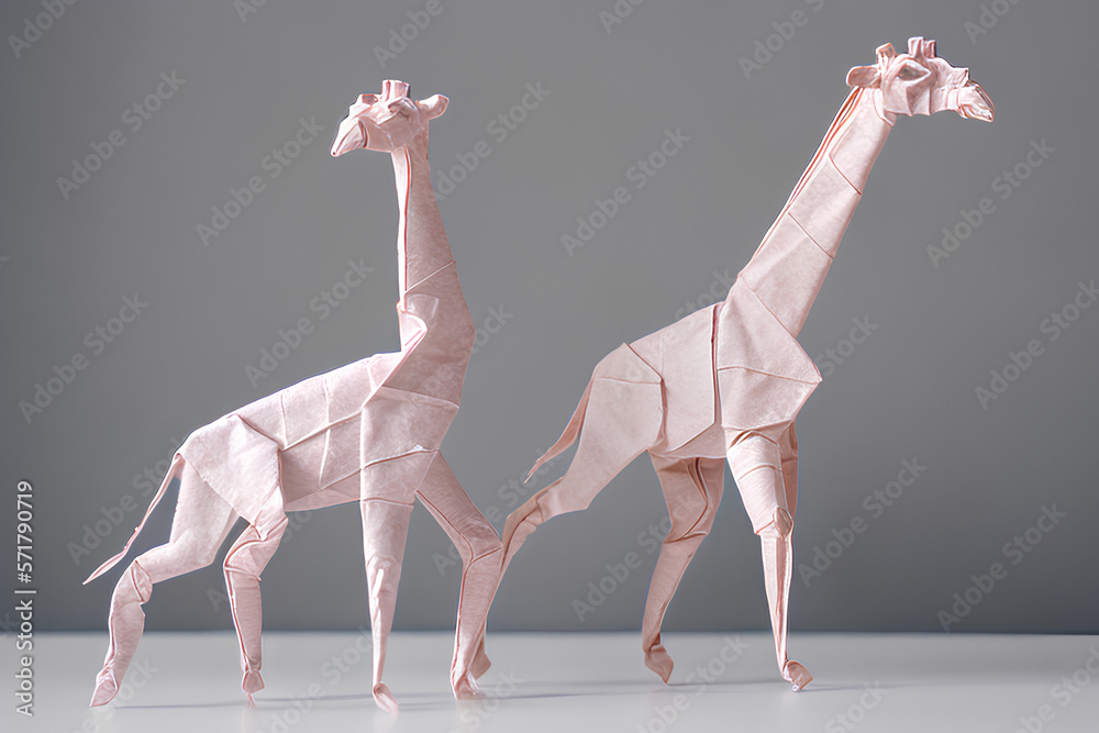 Giraffe Origami Stock Photo | Adobe Stock