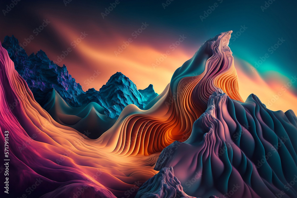 Bright and Bold: AI-Generated Colorful Gradient Background with ...