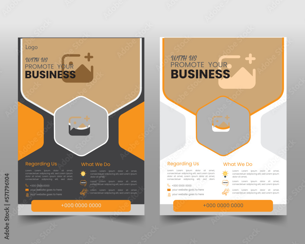 A4 flyer template, template,and modern design for creative professional ...