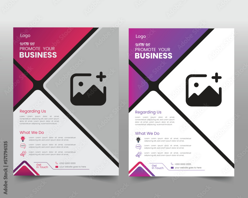 A4 flyer template, modern template, and design, perfect for creative ...