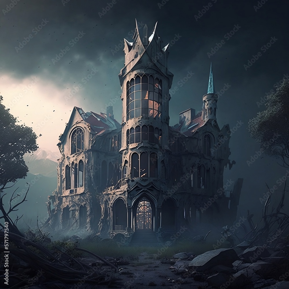 Haunted Castle At Night