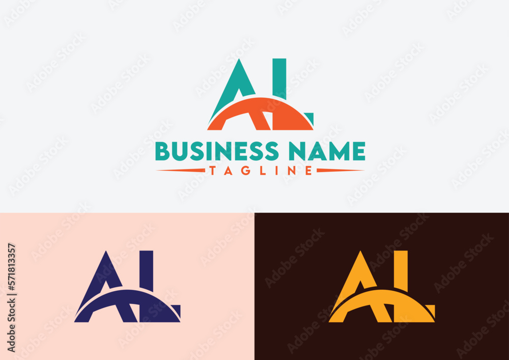 Letter AL logo design vector template, AL logo Stock Vector | Adobe Stock