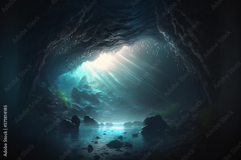 Dark Cave Ocean