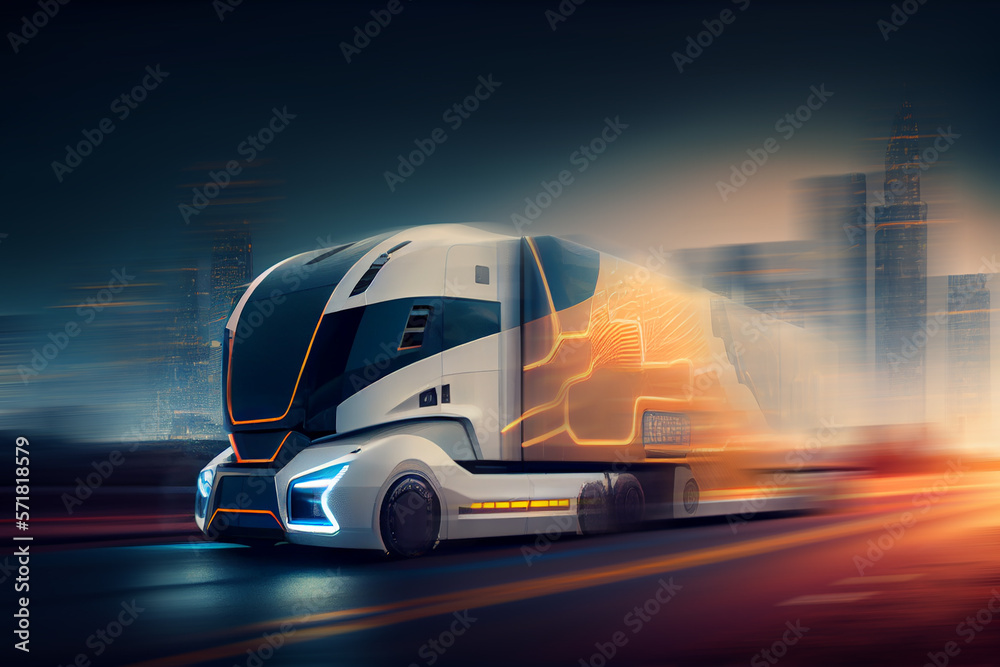 next generation of logistic , transport of autonomus drive on the road ...