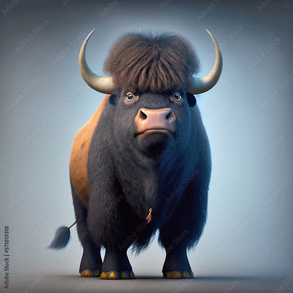 Süßer Büffel, made by Ai, Ai-Art ilustração do Stock | Adobe Stock