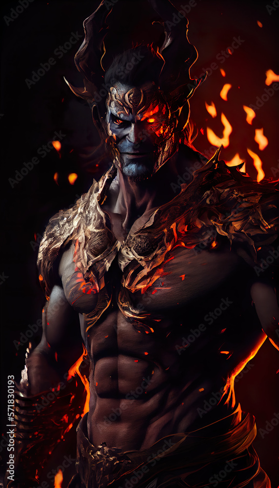 illustration of Hades. Ancient Greek God, Hades god of the dead and the ...