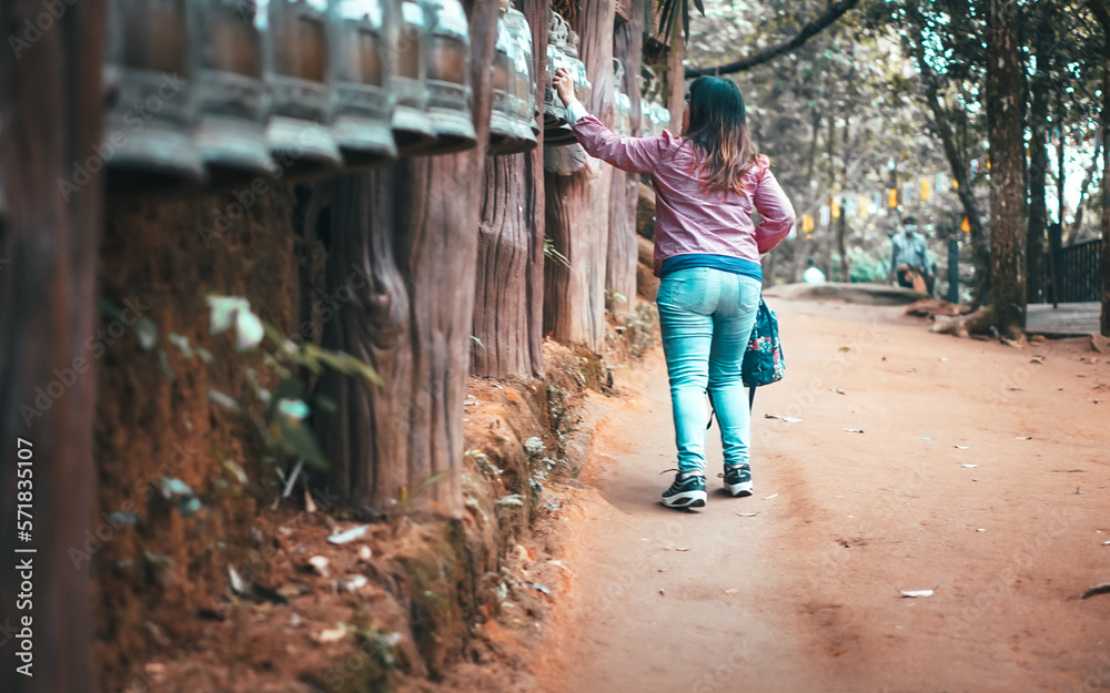 adventure, back view, backpack, backpacker, climber, concept ...