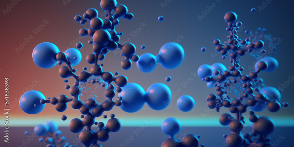 Hydrogen (H2) molecule model, a diatomic molecule composed of two ...