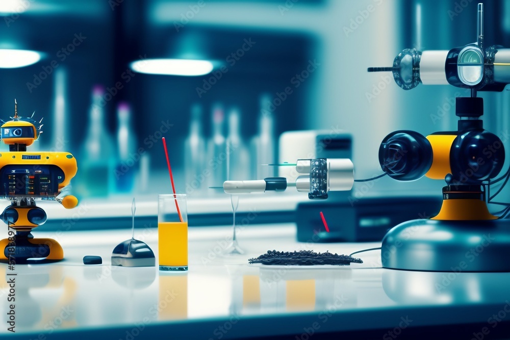 Robots working in lab realistic 8k ultra realistic - AI Stock ...