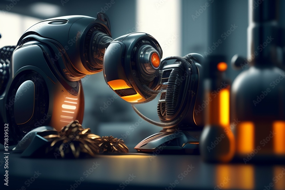 Robots working in lab realistic 8k ultra realistic - AI Stock ...