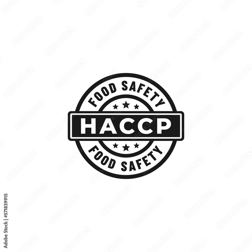 Simple HACCP Food Safety Icon or HACCP Food Safety Label Vector ...