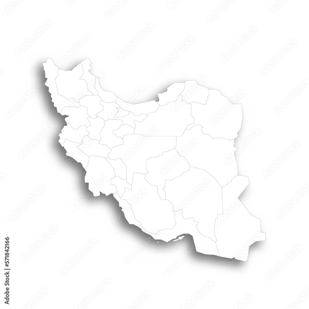 iran blank map
