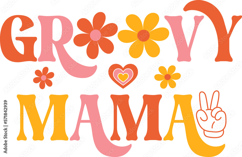 Groovy mama digital vector file ready for print Stock Photo | Adobe Stock