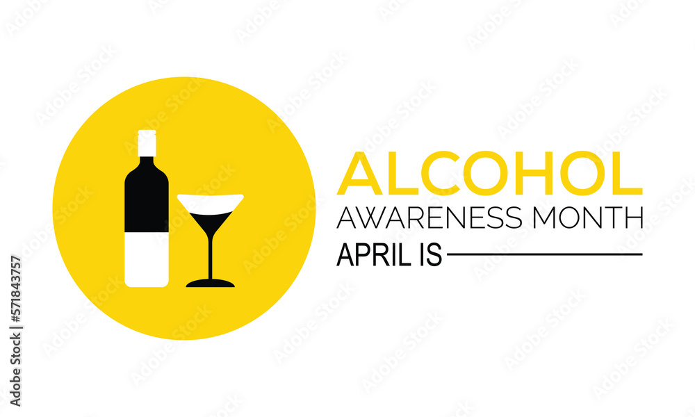 Vector illustration on the theme of Alcohol awareness month observed on ...