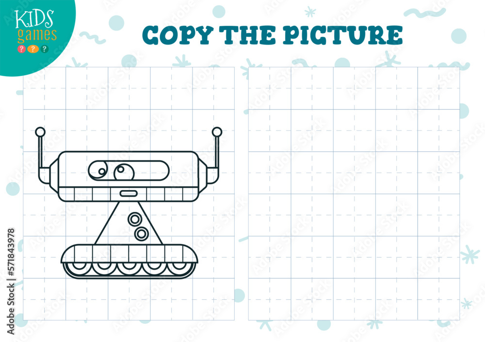 Copy picture vector illustration. Coloring game for preschool and ...