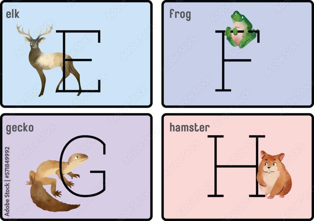 Educational Alphabet Flashcards, kids learning flashcards, preschool ...