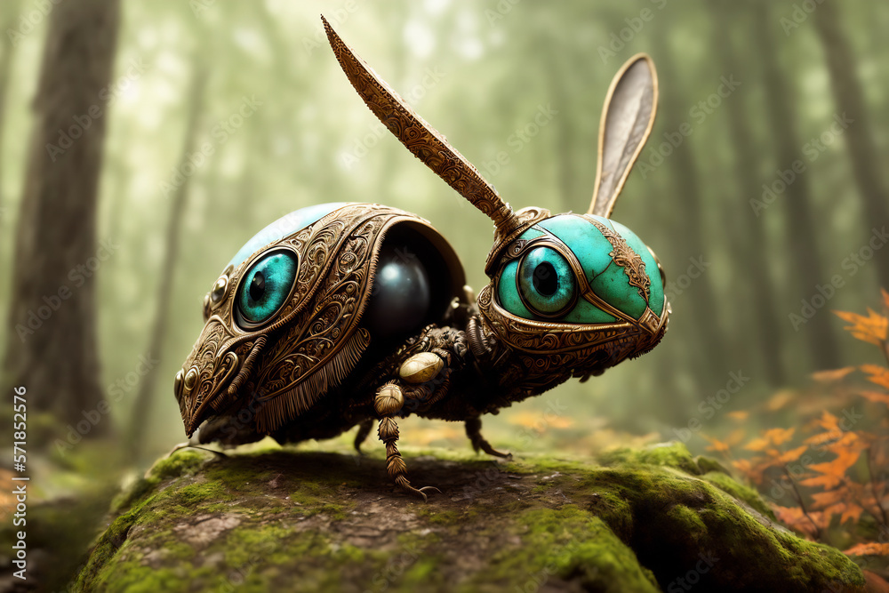 A weird animal reminds the easter bunny but very creepy, made out of ...