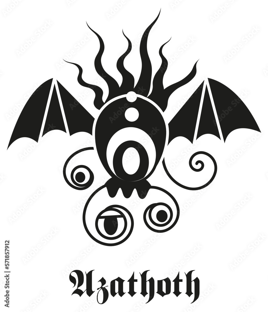 MONSTRE Lovecraft CTHULHU Azathoth œuf ailé grand ancien 1 Stock Vector ...