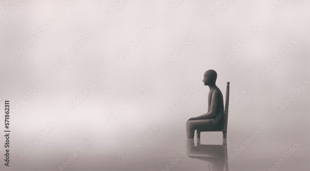 Lonely man, Concept art of Loneliness, depression, sadness, sorrow and ...