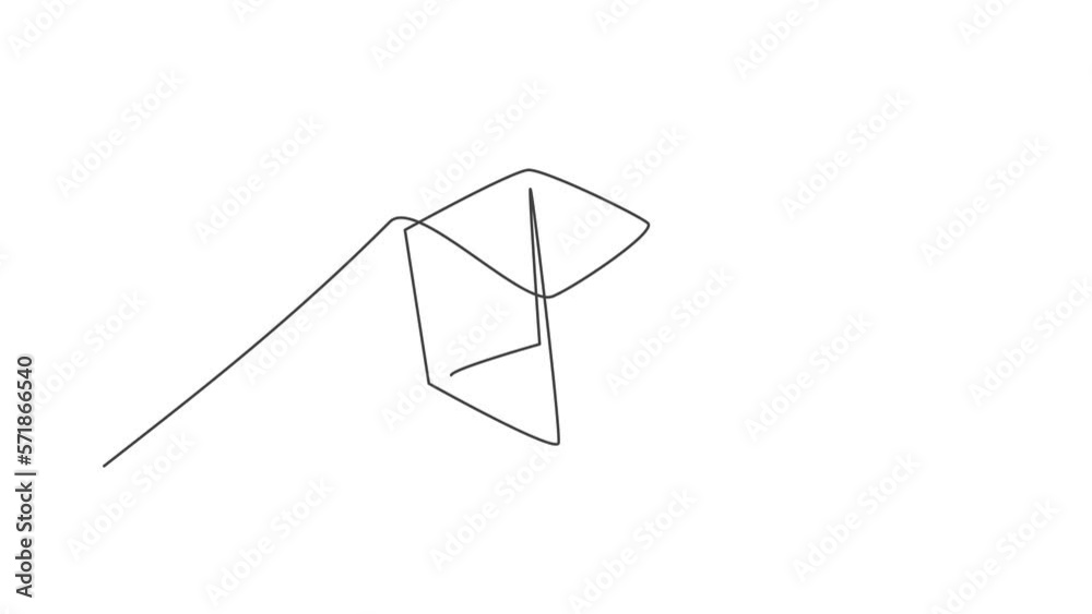 Animation of single one line drawing of cube geometry shape. Back to ...