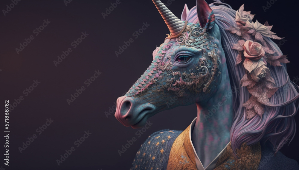 Half Unicorn Half Fish