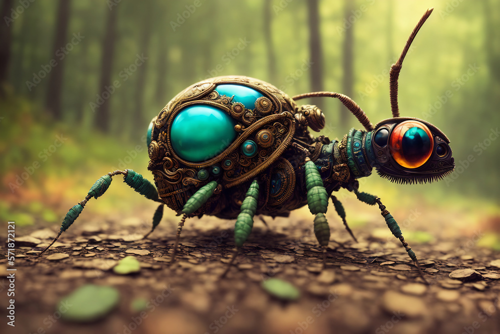 A close up of a weird creepy disturbing creature with spikes, teeth and ...