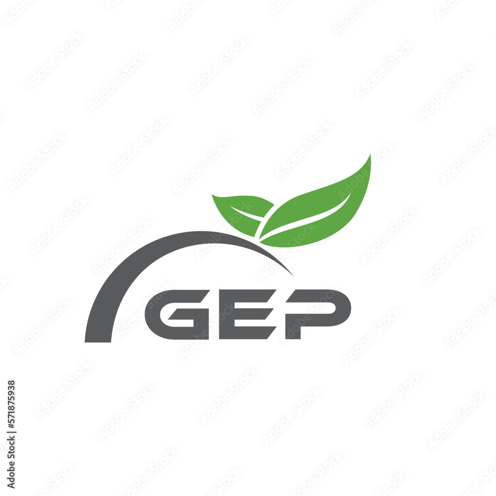 GEP letter nature logo design on white background. GEP creative ...