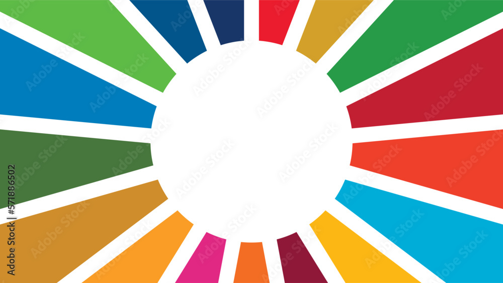 SDG color background. Sustainable Development Goals. Vector ...