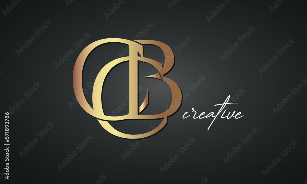 luxury letters CCB golden logo icon premium monogram, creative royal ...