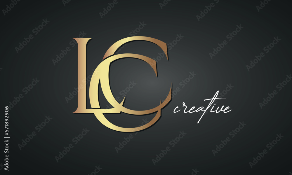 luxury letters LCC golden logo icon premium monogram, creative royal ...