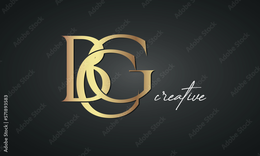 luxury letters BCG golden logo icon premium monogram, creative royal logo design Stock Vector ...
