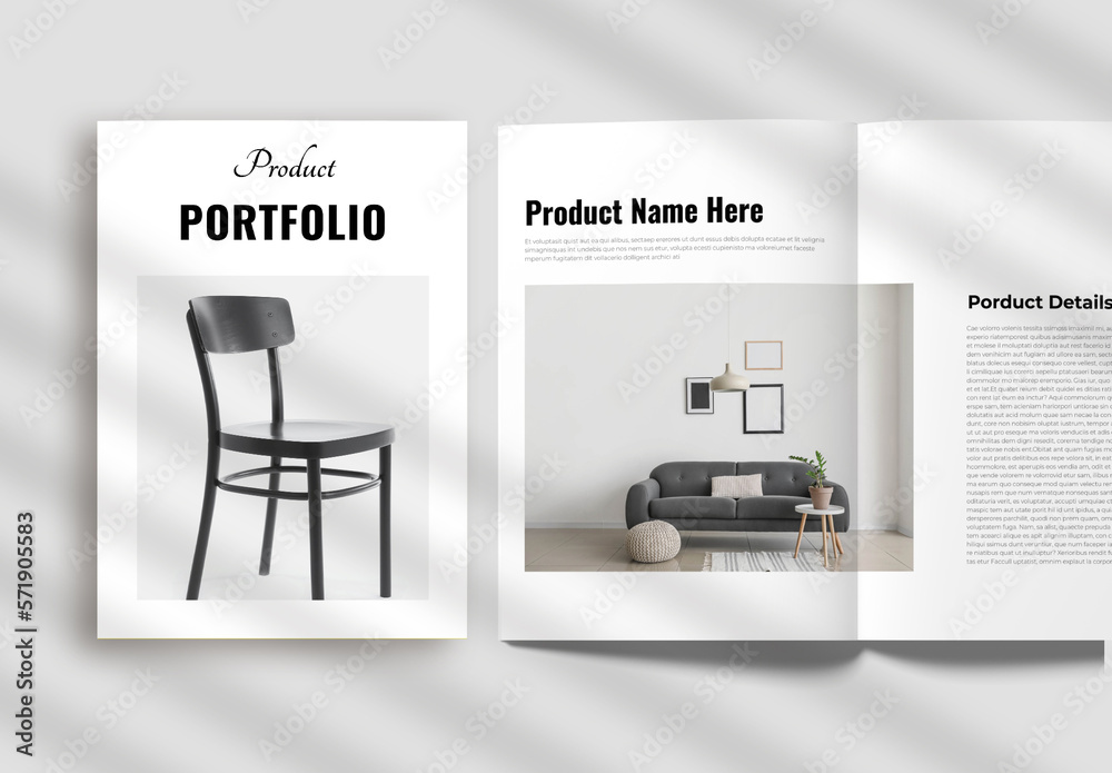 Product Portfolio Layout Stock Template | Adobe Stock