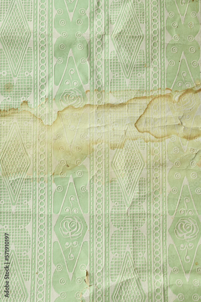 Old torn wallpaper on the wall.Old wallpaper for texture or background ...