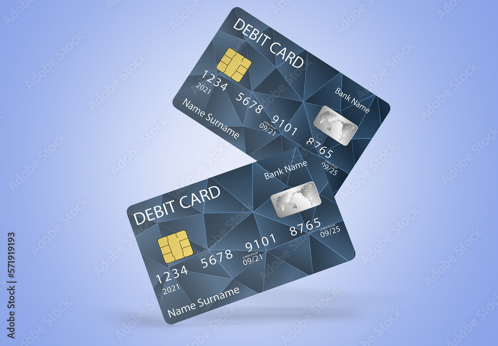 Debit Credit Card Mockup Stock Template | Adobe Stock