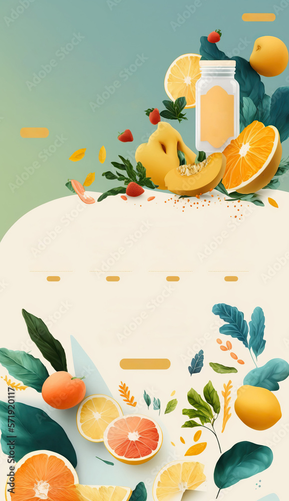 Healthy lifestyle web or vertical landing page design template. Modern ...