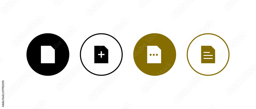 Document Symbol Set. Document vector icons isolated design. Paper ...