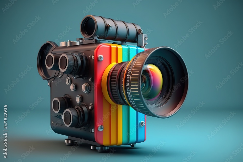 3D movie camera AI generated Stock Illustration | Adobe Stock