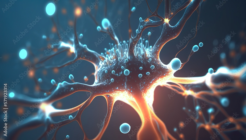 Structure brain,neural network molecule,atomic,cell dna science ...