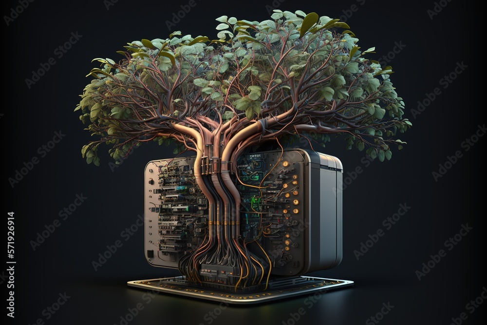 AI generation, 3D models of electronic circuit components and green ...