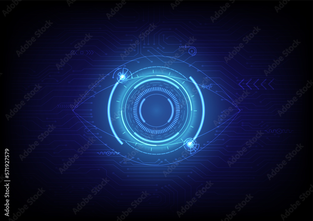 Background technology abstract blue eyes Tech circles of various sizes ...