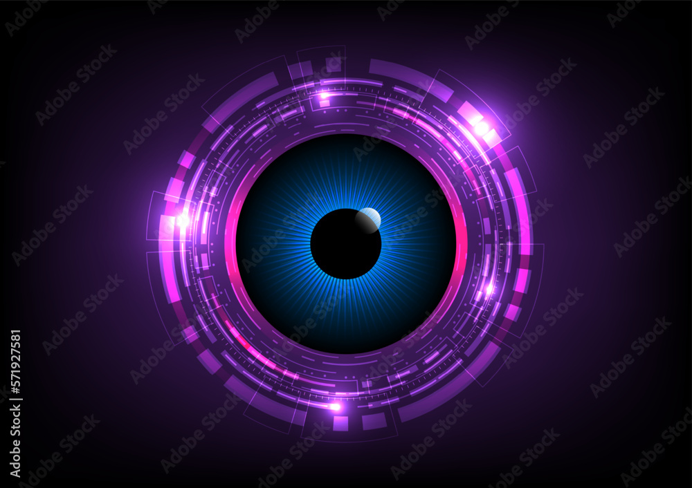 Background technology abstract blue eyes Tech circles of various sizes ...