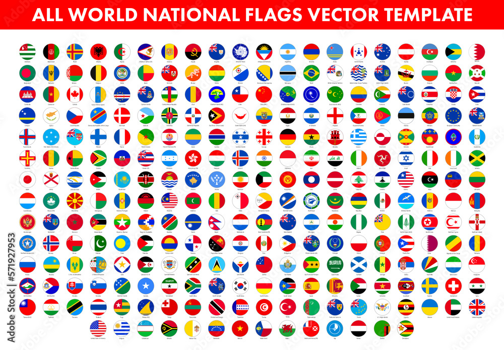 World Round National Flags Set Stock Template | Adobe Stock World Round National Flags Set Stock Template | Adobe Stock