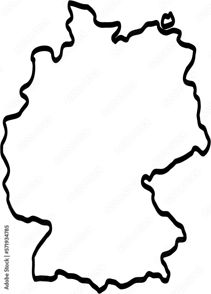 doodle freehand drawing of germany map. Stock Illustration | Adobe Stock