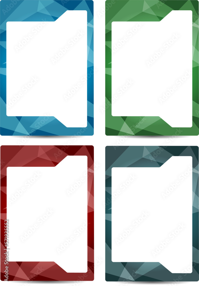 Identification abstract card frame border template Stock Vector | Adobe ...