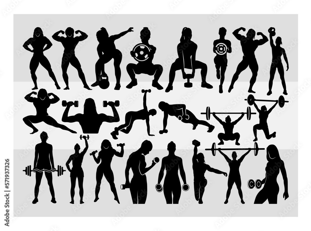 Weight Lifting Women SVG, Gym Svg, Muscle Women Svg, Female Body ...