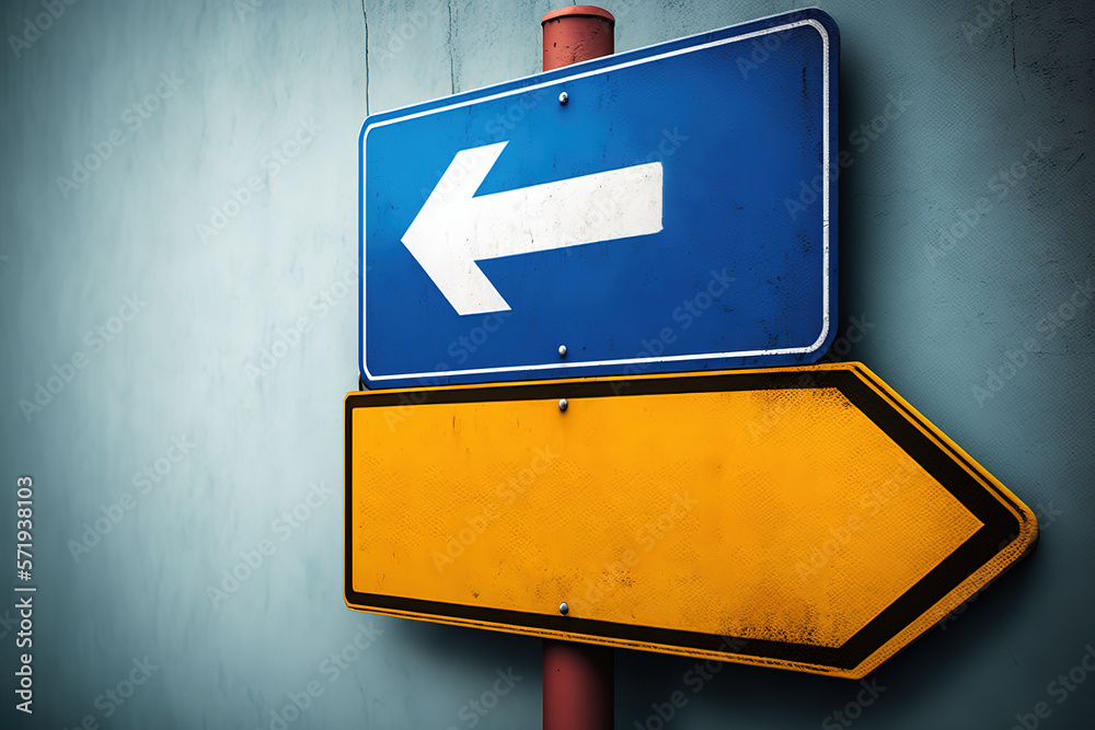 Car parking lot direction sign with arrow symbol, transport information ...