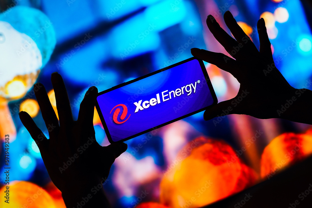 February 15, 2023, Brazil. In this photo illustration, the Xcel Energy ...