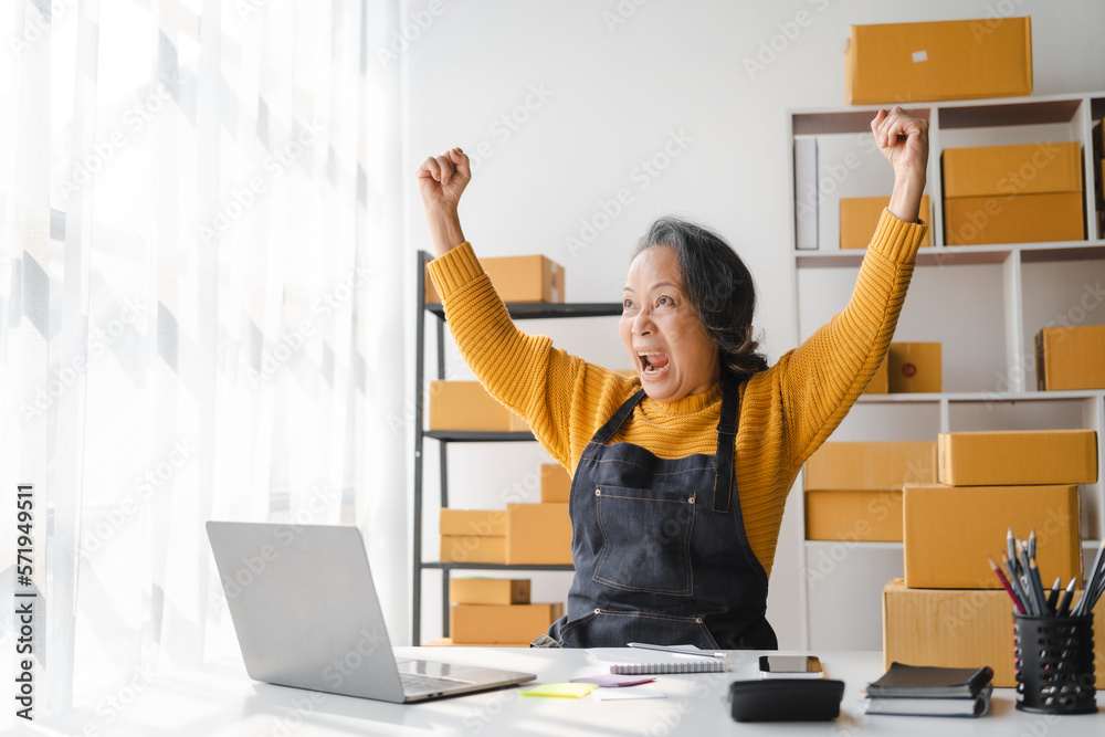 Asian elderly older female mature woman fashion designer sme business ...