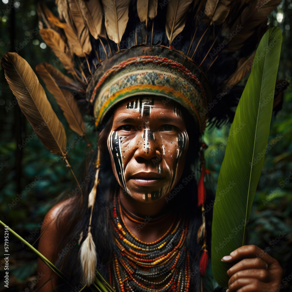 Realistic illustration in artificial intelligence. Portrait of an ...