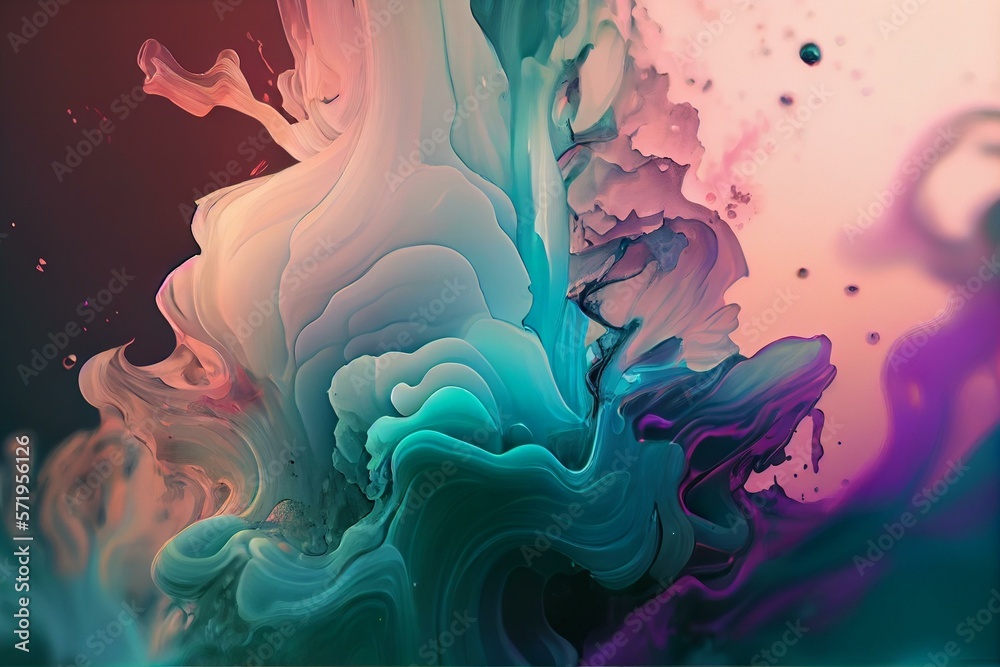 wallpaper, glass texture, pastel tones, ink style, blurry, AI Generated ...
